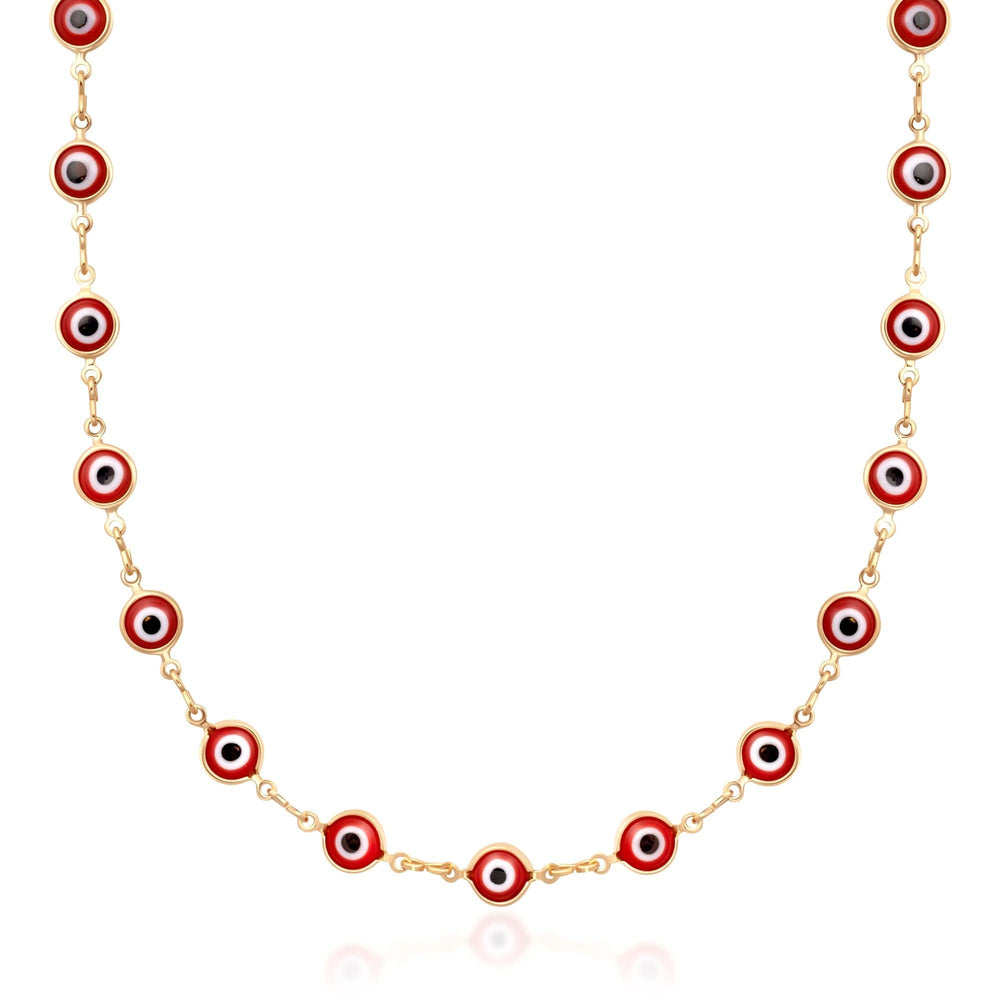 Barzel 18K Gold Plated Evil Eye Necklace - Made In Brazil
