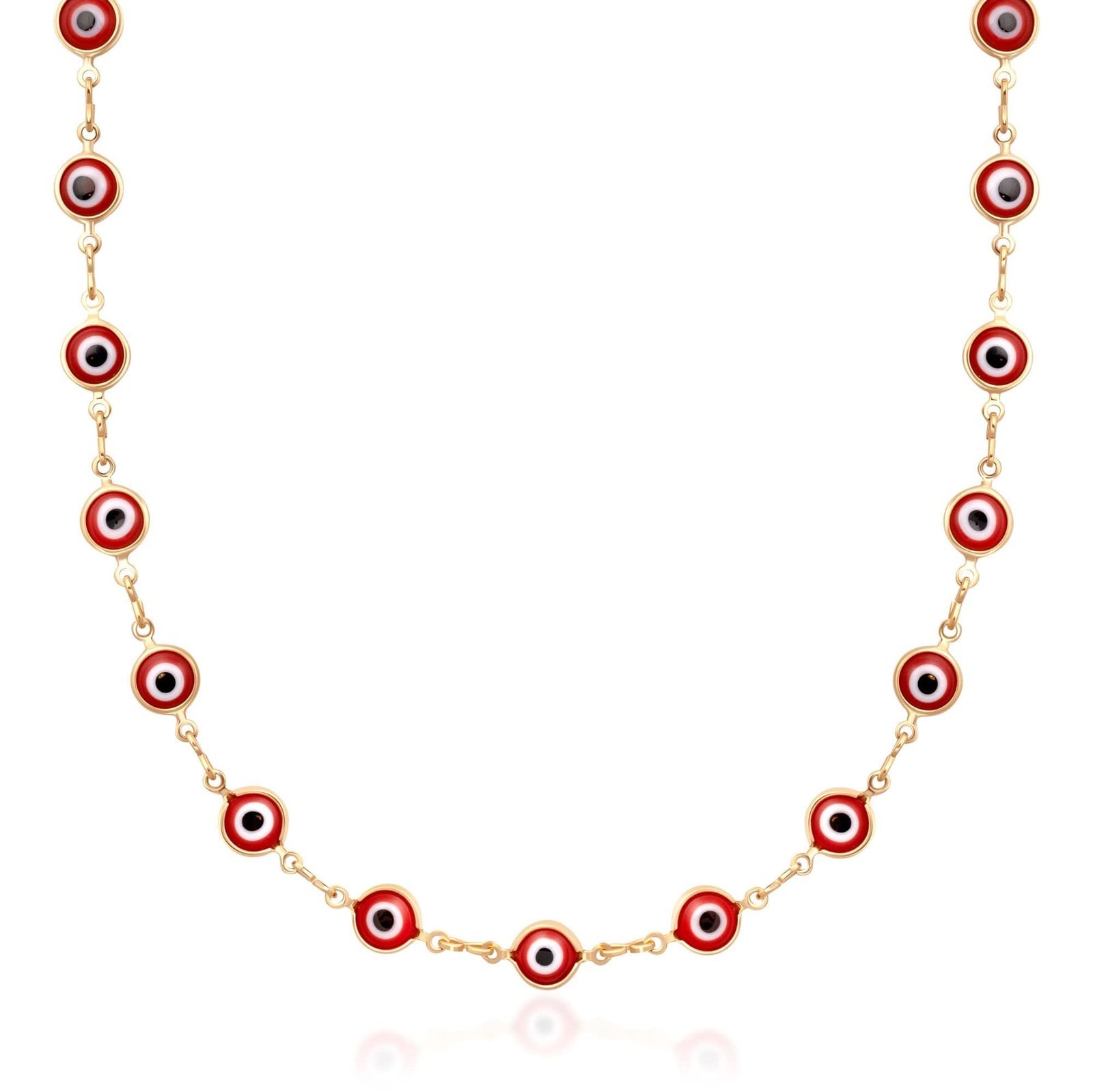 Barzel 18K Gold Plated Evil Eye Necklace - Made In Brazil